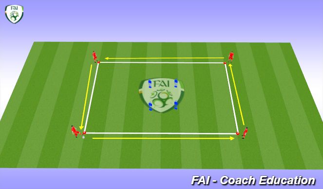 Football/Soccer: Passing in 10 x 10 Grid (Academy) (Technical: Passing ...