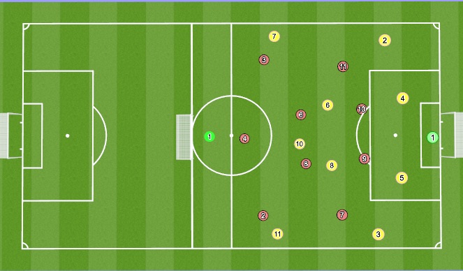 Football/Soccer: u13 (Tactical: Playing out from the back, Moderate)