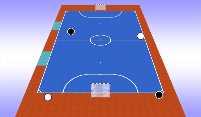 Futsal: 1v1 transition to goal (Tactical: Counter attack, Junior)