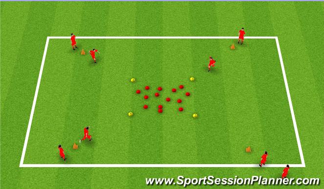 Football/Soccer: Warm up - Team running/dribbling (Warm-ups, Beginner)