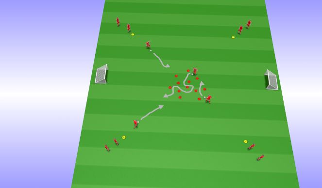 Football/Soccer: TRAFFIC JAM (Technical: Dribbling and RWB, Beginner)