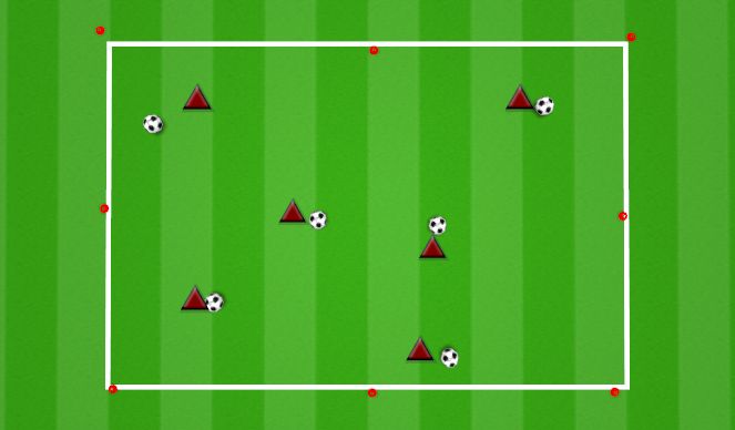 Football/Soccer: ACADEMY GRID DRIBBLE (Warm-ups, Moderate)