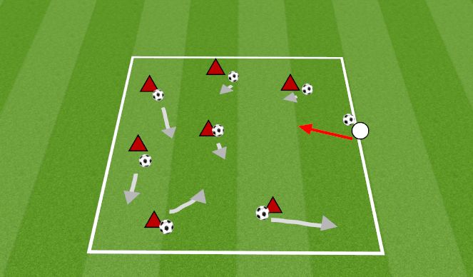 Football/Soccer: WARM UP: MARBLES (Technical: Dribbling and RWB, Beginner)