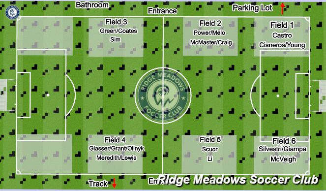 Football/Soccer: RMSC - Fundamental Field Maps (Warm-ups, Academy Sessions)