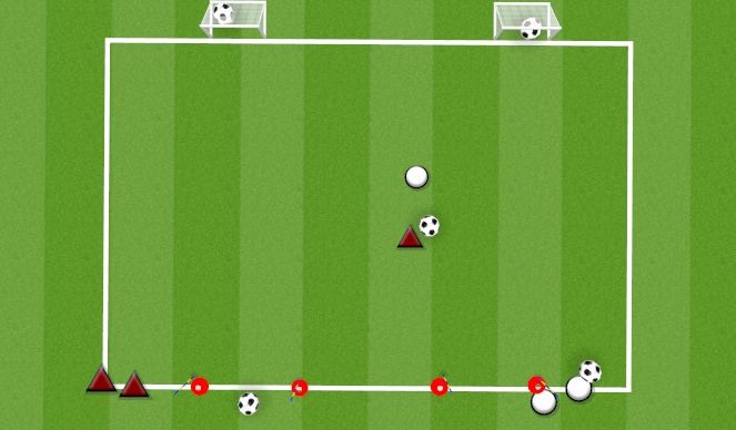 Football/Soccer: 1V1: CONTINUOUS TRANSITION (Academy: Attacking transition game, Moderate)