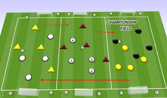 Football/Soccer: 4v4 CHAMPIONSHIP LADDER (Small-Sided Games, Moderate)