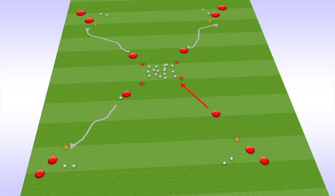 Football/Soccer: MIX MASH (Technical: Dribbling and RWB, Beginner)