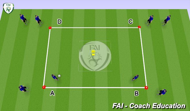 Football/Soccer: Overlapping runs: Warm Up (Warm-ups, Academy Sessions)