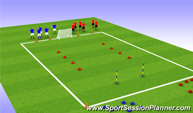 Football/Soccer: Collect the Treasure (Warm-ups, Beginner)