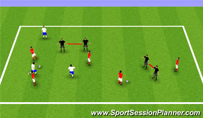 Football/Soccer: Moving goals (Technical: Passing & Receiving , Beginner)
