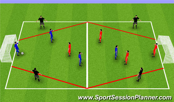 Football/Soccer: 4v4 + 4 (Functional: Striker, Academy Sessions)