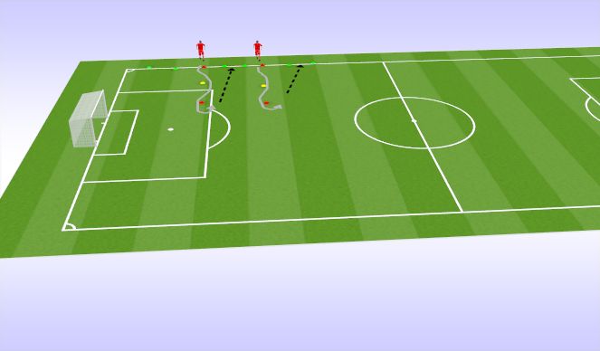 Football/Soccer: Dribbling-ITA-A-4 (Technical: Dribbling and RWB, Beginner)