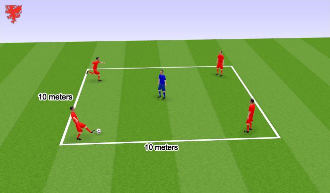 Football/Soccer: Short passing technique progressing to combinations ...