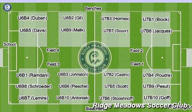 Football/Soccer: RMSC Fundamental Field Maps (Warm-ups, Academy Sessions)