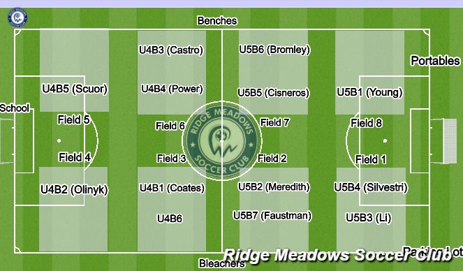 Football/Soccer: RMSC Fundamental Field Maps (Warm-ups, Academy Sessions)