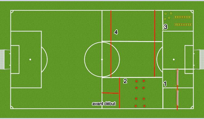 Football/Soccer: pitch 01 semaine 1 lundi (Technical: Passing ...