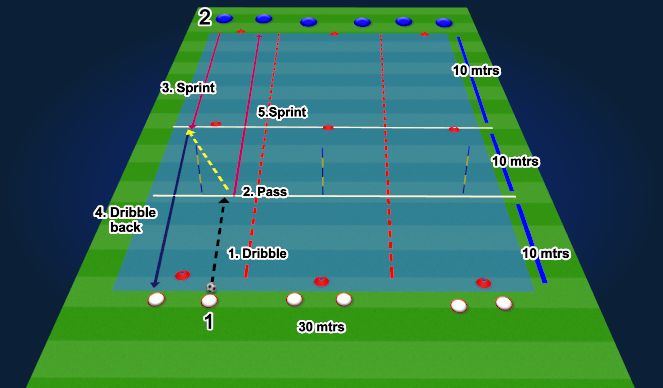 Football/Soccer: Speed with the ball (Physical: Speed, Moderate)