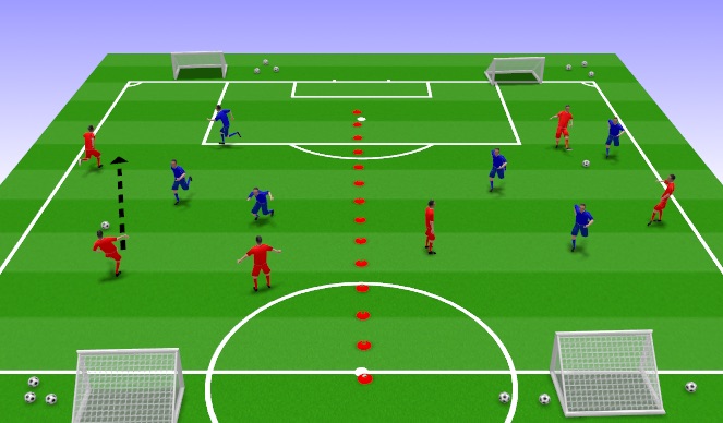Football/Soccer: Smal Games (Technical: Dribbling and RWB, Beginner)