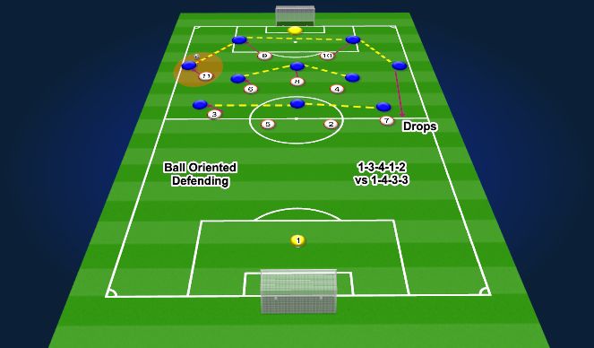 Football/Soccer: system of play (Tactical: Full game form, Moderate)
