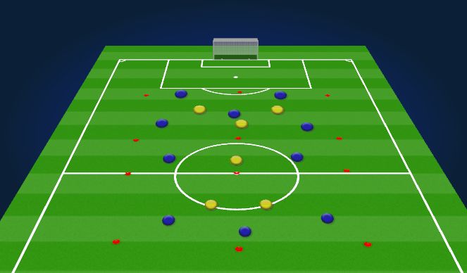 Football/Soccer: Playing out into mid third (Technical: General, Moderate)