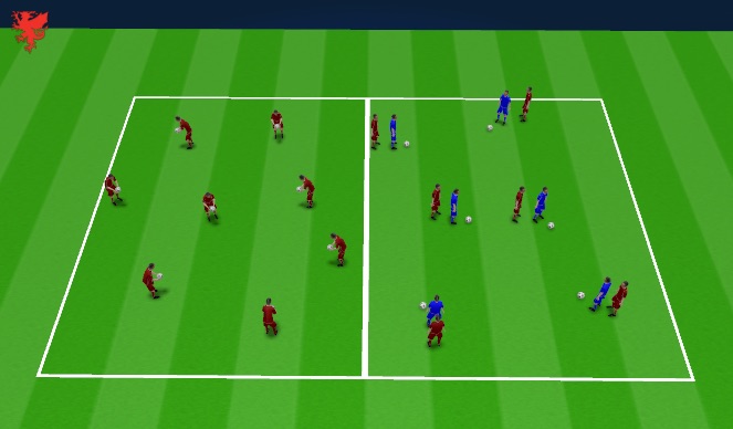 Football/Soccer: 1v1 dom / pass receive retain - Changing the point of ...