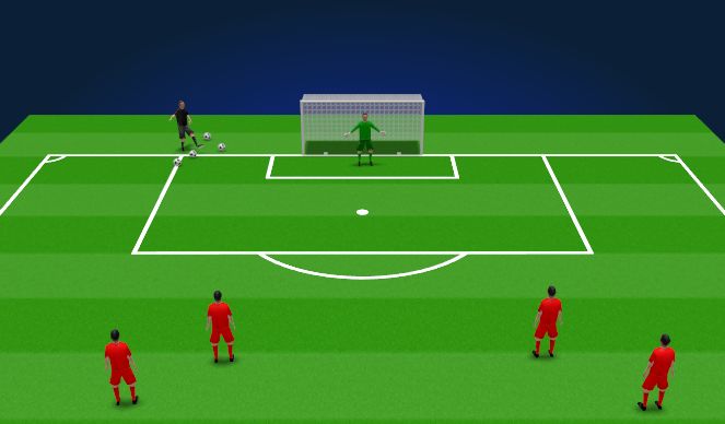 Football/Soccer: Mini Boys Skill Center #6 (Technical: Shooting, Moderate)