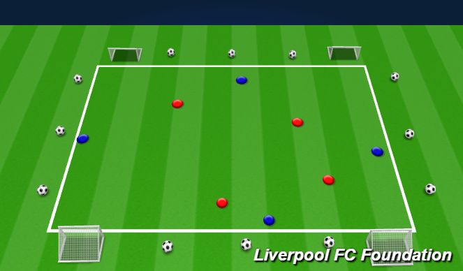 Football/Soccer: Runners vs taggers outside ball game (Technical ...