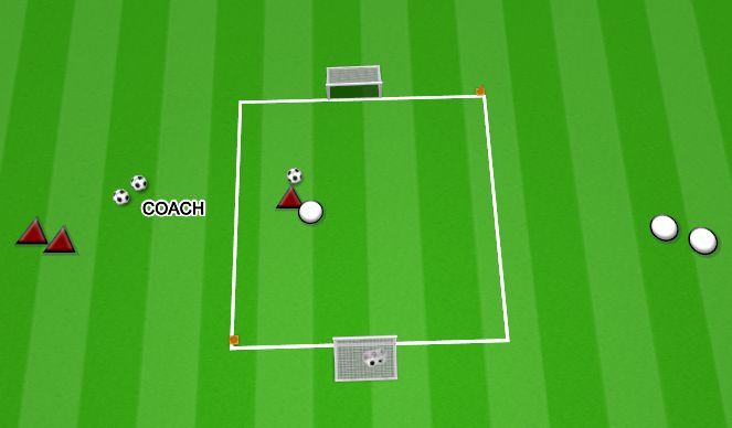 Football/Soccer: 1V1 RED VS BLUE (Technical: Dribbling and RWB, Moderate)