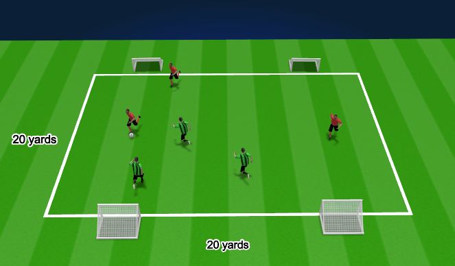 Football/Soccer: 4 goal 3v3 DEF SSG (Technical: Defensive skills ...