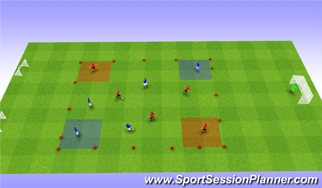 Football/Soccer: Passing Square and Combination with Finish (Tactical ...