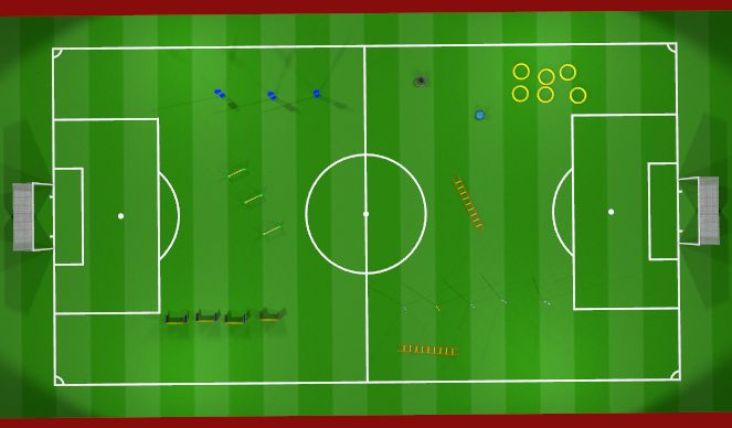 Football/Soccer: THE PLAYGROUND (Technical: Dribbling and RWB, Beginner)