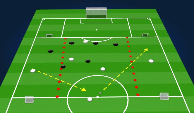 Football/Soccer: U11/12 - Receiving to Switch Play (Tactical: Switching play, Moderate)