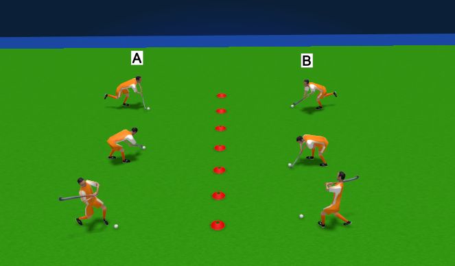 Hockey: Warming up (Physical: Warm-up (With ball), Under 14s)